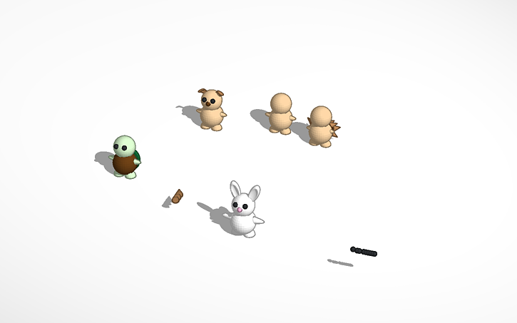 3D design Animals Farm - Tinkercad