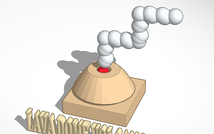 3D design LAVA DOME VOLCANO MODEL - Tinkercad