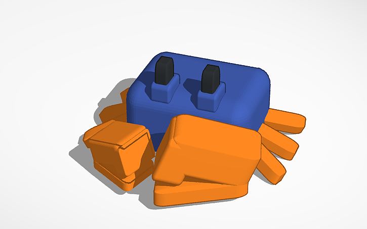 3D design R.I.P, Minecraft Crab - Tinkercad