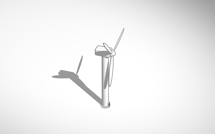 3D design wind turbine - Tinkercad