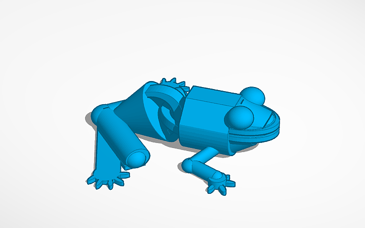 3D design Flexi frog - Tinkercad