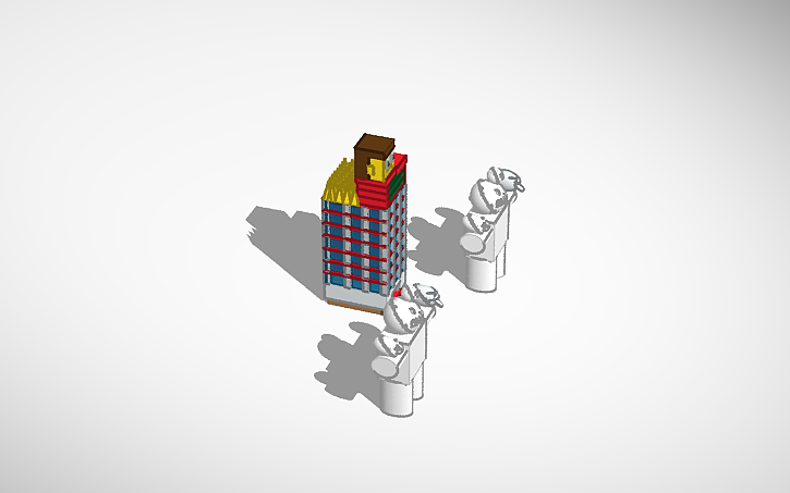 3D design sky tower - Tinkercad
