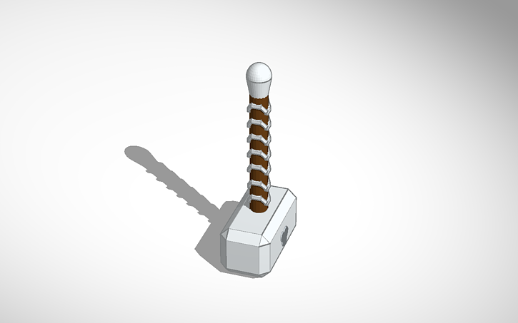3D design Mjolnir (Thor's Hammer) - Tinkercad