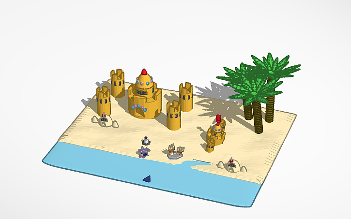 3D design Palossand’s beach - Tinkercad