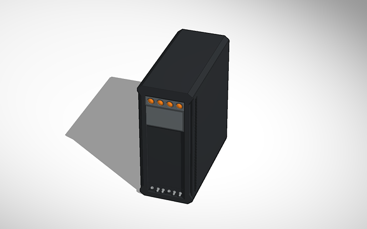 3D design PC case - Tinkercad