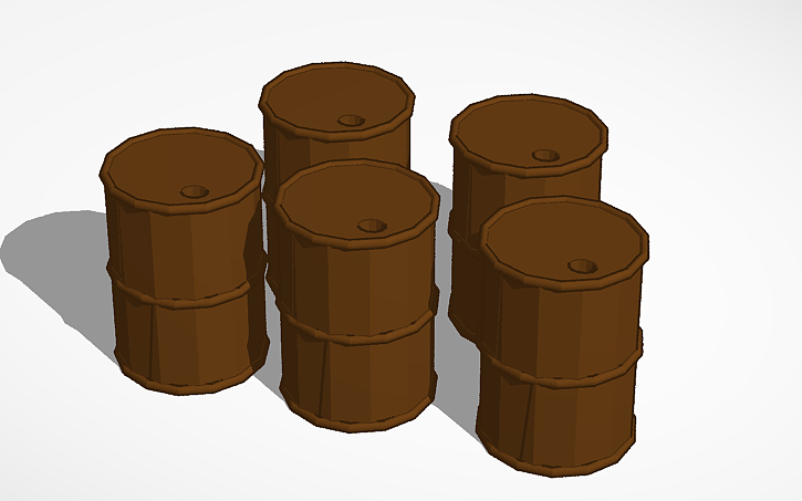 3D design Ale Barrels for TTRPG - Tinkercad