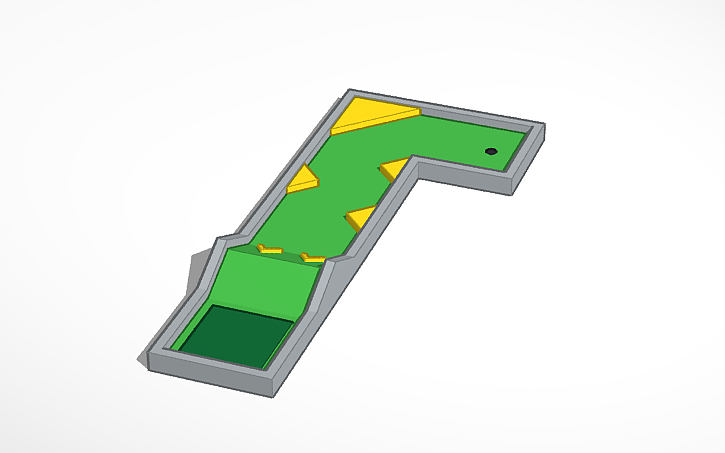 3D design Hole 2 [Mini Golf - Roughdraft] - Tinkercad