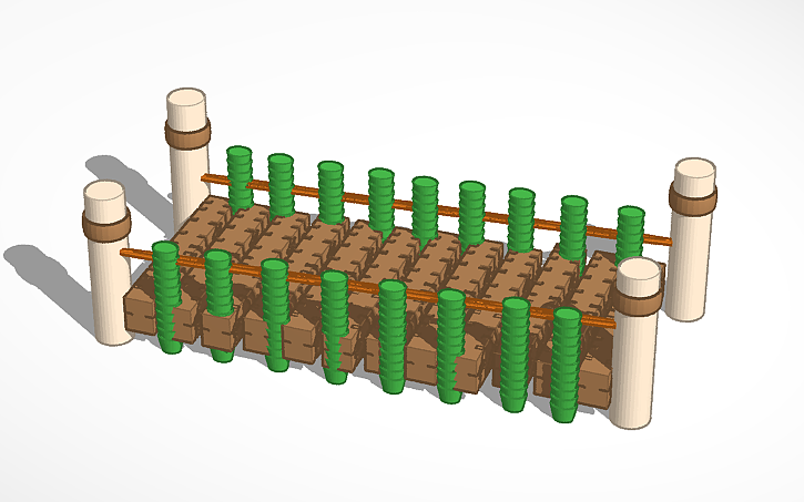 3D design Bridge Rope - Tinkercad