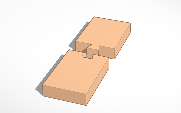 3D design Dovetail Joint - Tinkercad