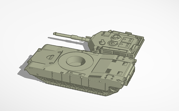 3D design M1 Abrams - Tinkercad