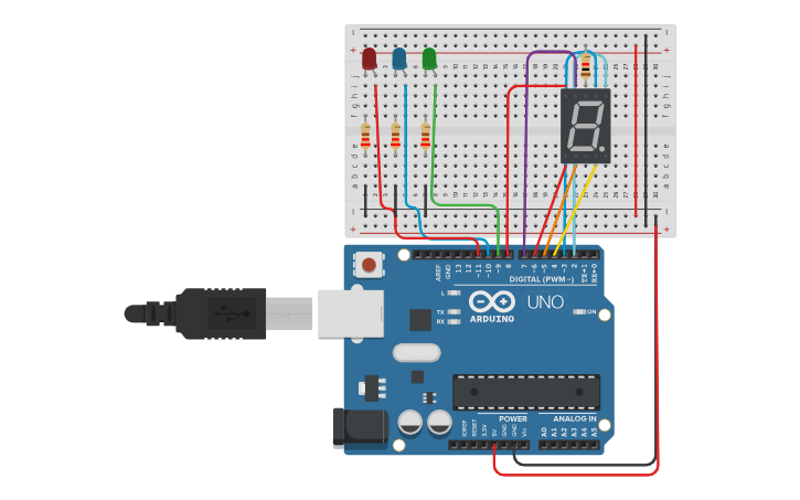 Circuit design Stoplight G9-Avogadro g10 - Tinkercad