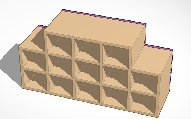 3D design Shoe rack - Tinkercad