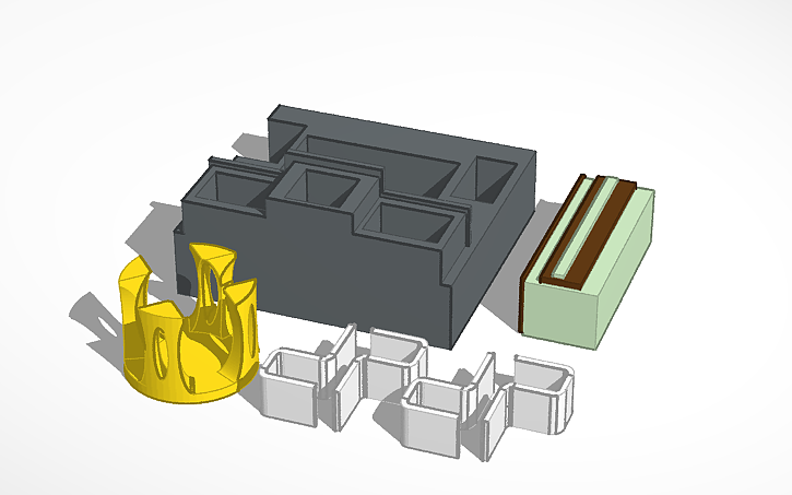 3D design 3D Printable Living Room objects - Tinkercad