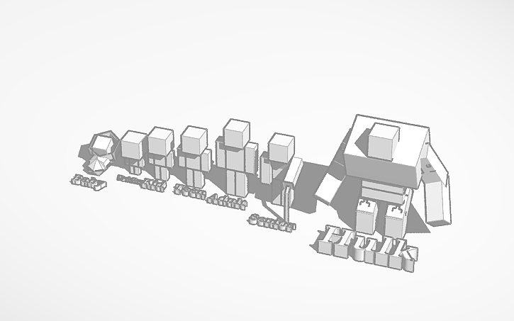 3D design Minecraft Player Templates (Baby to Senior(+Hulk)) - Tinkercad