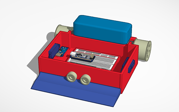 3D design Robotsumo - SumoBot - RoboZumo - ZumoBot V1R5 - Tinkercad