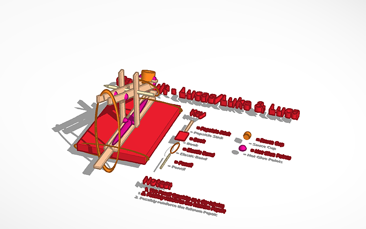 3D design Catapult - Lucas/Luke & Luca - Tinkercad