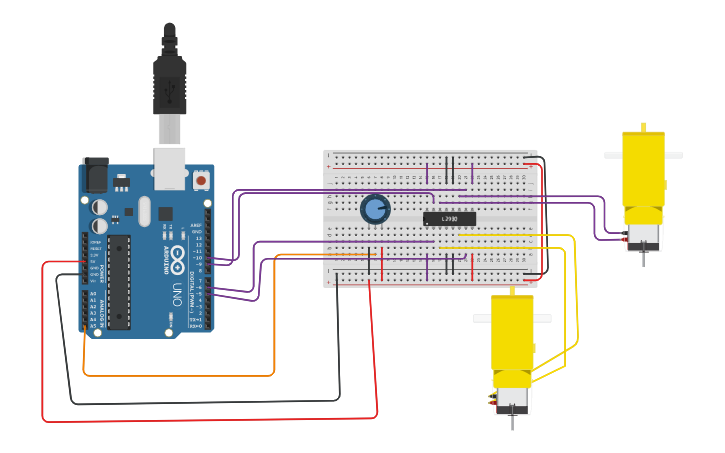 Circuit design PID Control - Tinkercad