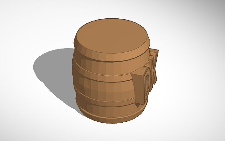 3D design Donkey Kong Barrel - Tinkercad