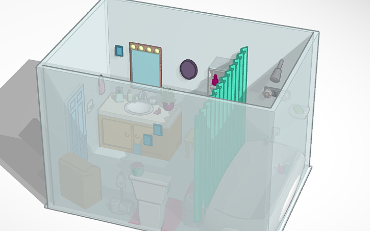 3D design Bathroom Model - Tinkercad