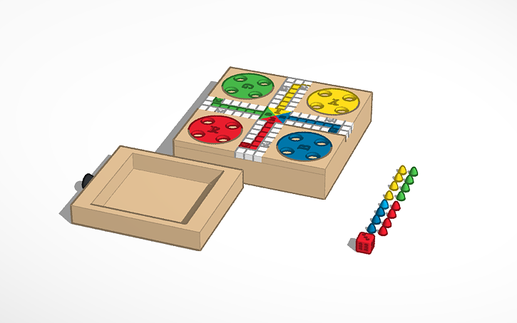 3D design Ludo first version - Tinkercad