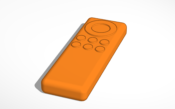 3D design Fire TV Remote v1 - Tinkercad
