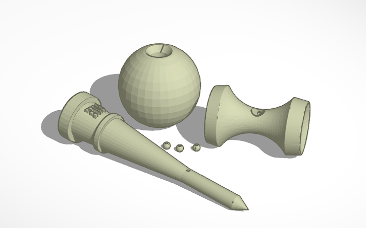3D design Plastic Kendama - Tinkercad