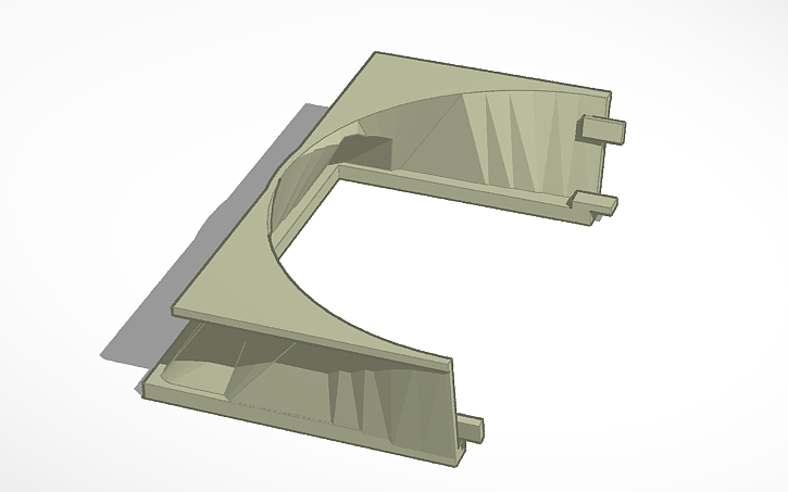 3D design Square to Round half with tabs - Tinkercad