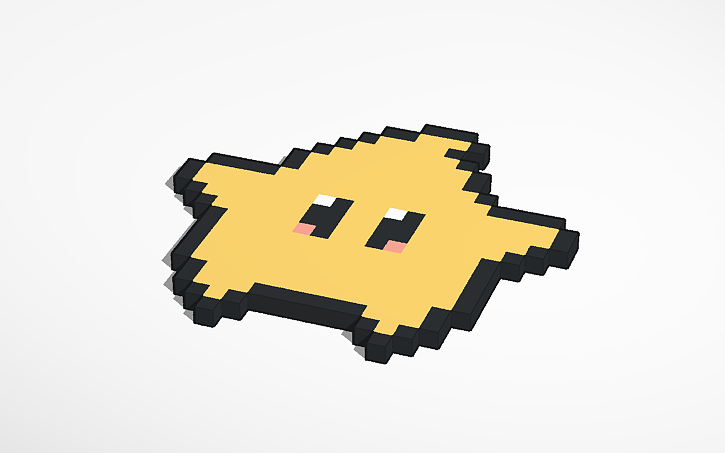3D design Pixel Star - Tinkercad