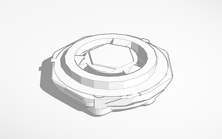 3D design beyblade x base right spin - Tinkercad
