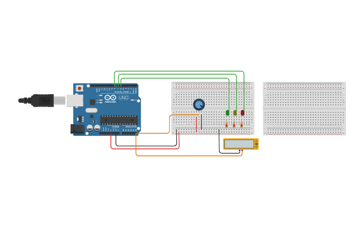 Circuit design Desafio Arduíno 1 - Tinkercad