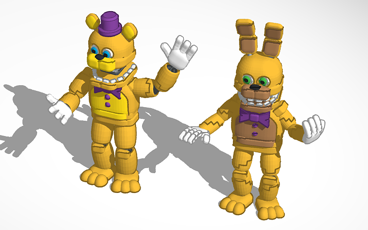 3D design Final nights 4 fredbear and spring bonnie (New Version ...