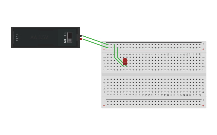 Circuit Design A Circuit Using A Breadboard Led And Battery Tinkercad