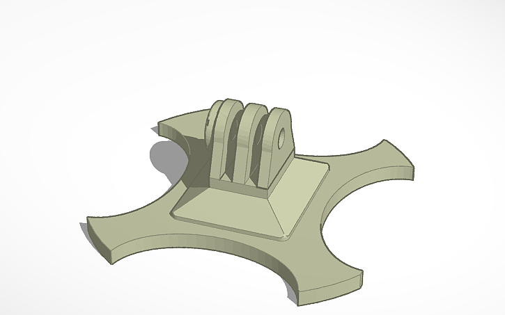 3D design GoPro Base - Tinkercad