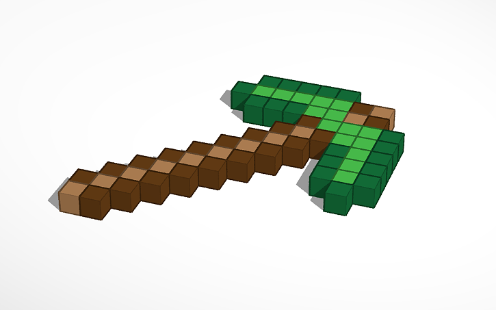 3D design Emerald Pickaxe - Tinkercad