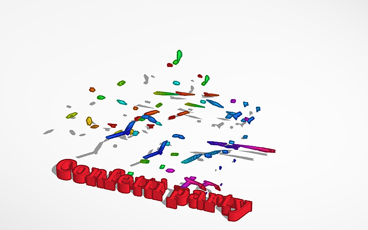 3D design Rainbow confetti!!! - Tinkercad