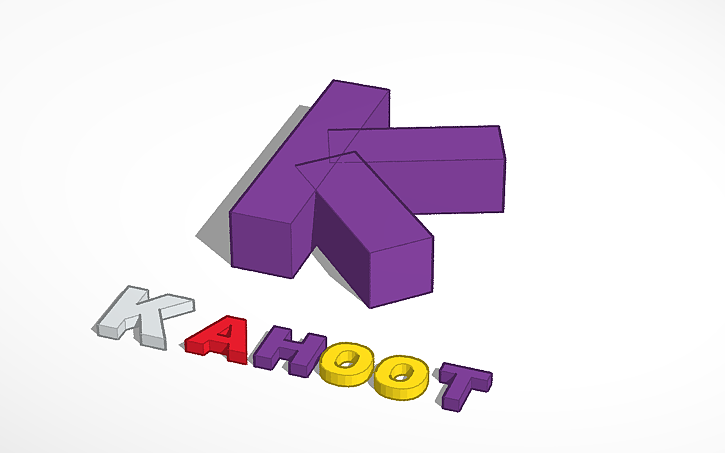 3D design KAHOOT - Tinkercad