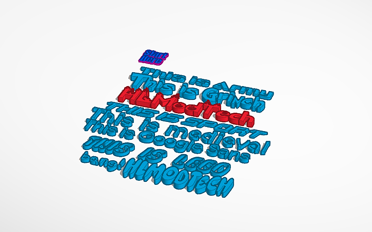 3D design Fonts by whoasocool#3d - Tinkercad