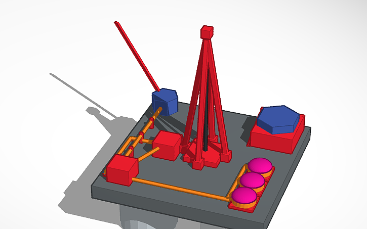 3D design oil rig - Tinkercad