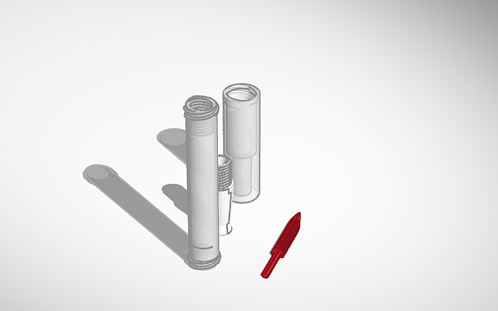 3D design Fountain Pen v5 - Tinkercad