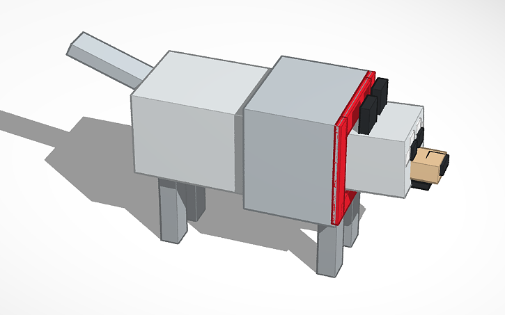 3D design Minecraft Wolf - Tinkercad