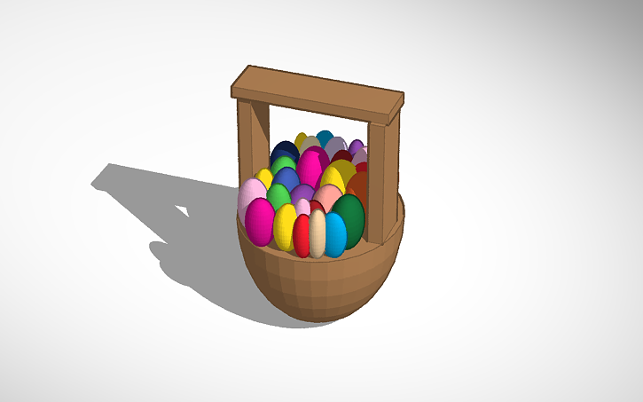 3D design Easter Egg Basket - Tinkercad
