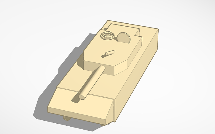 3D design tankey VII - Tinkercad