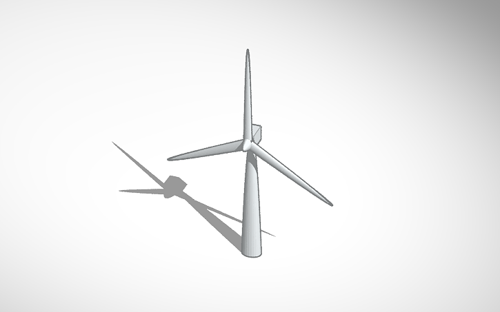 3D design wind turbine - Tinkercad