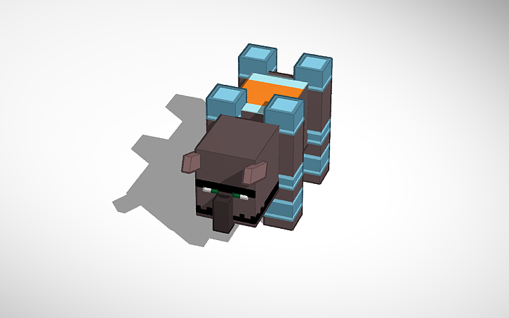 3D design Minecraft Ravager - Tinkercad