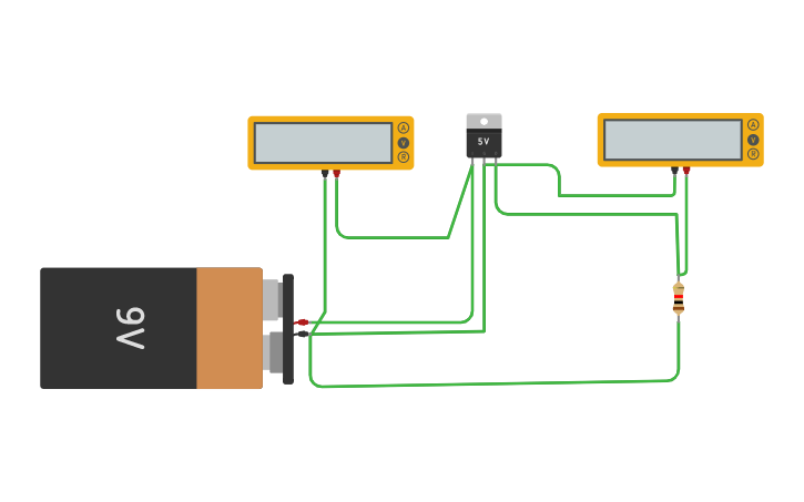 Circuit design Voltage Regulator using 7805 IC - Tinkercad