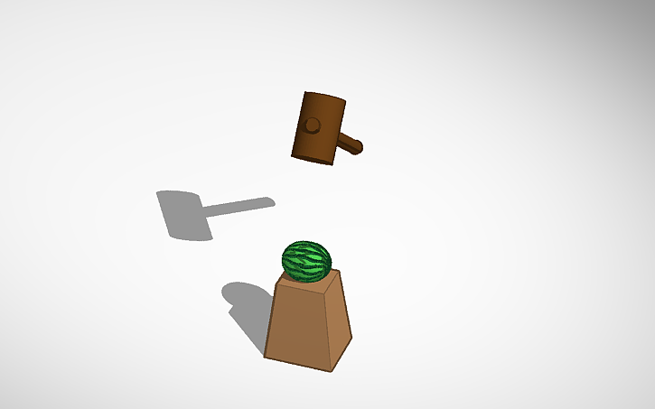 3D design Smashable watermelon (sim lab) - Tinkercad