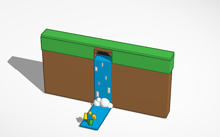 3D design BABFT Waterfall (Secret Included but unfinished) - Tinkercad