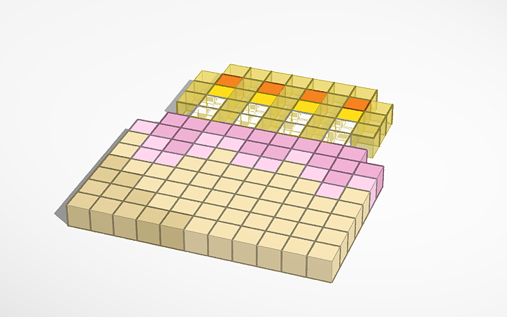 3D design Pixel Cake - Tinkercad