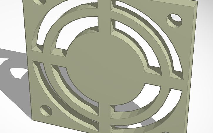 3D design 40mm Fan Template - Tinkercad