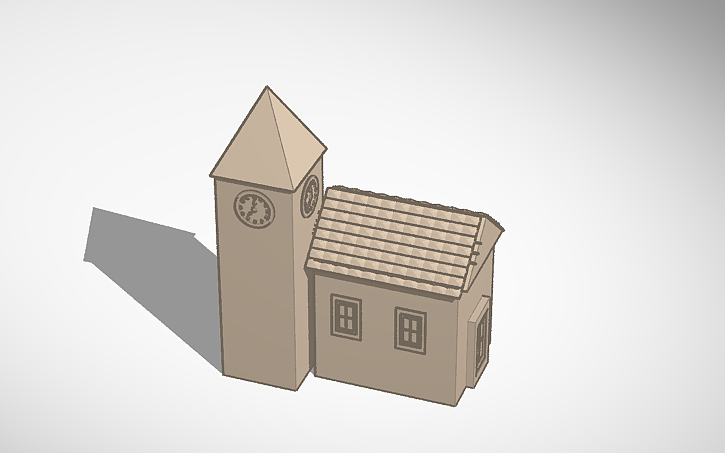 3D design saat kulesi - Tinkercad